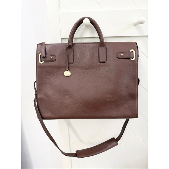 Brahmin | Bags | Brahmin Brown Leather Briefcase Business Executive ...
